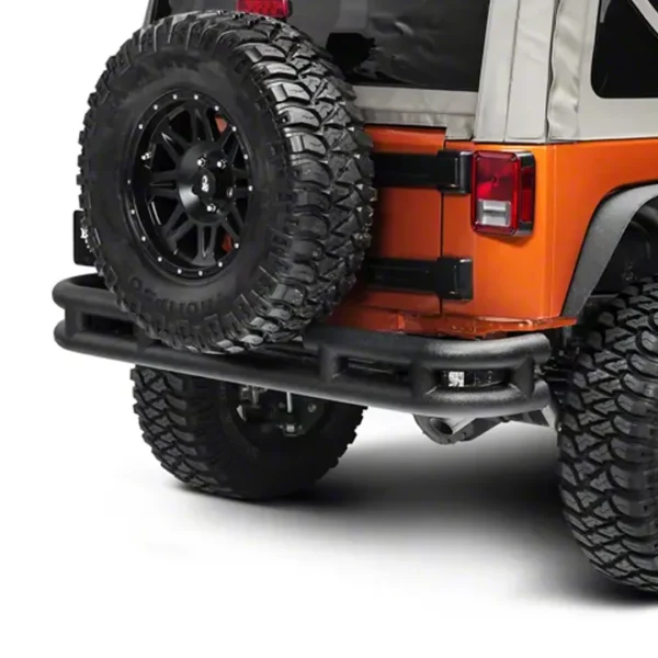 SMITTYBILT Rear Tube Bumper, Textured Black JB48RT